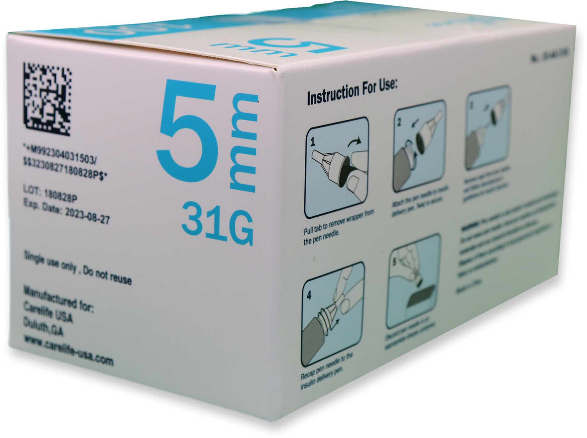 Pen Needles - 31G X 5mm Med Fine – R&M Health Supplies